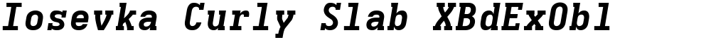 Iosevka Curly Slab XBdExObl - 字亩网
