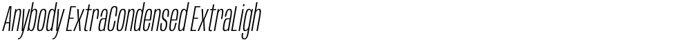 Anybody ExtraCondensed ExtraLight - 字亩网