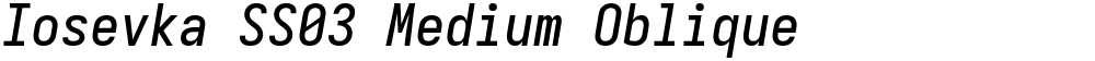 Iosevka SS03 Medium Oblique - 字亩网