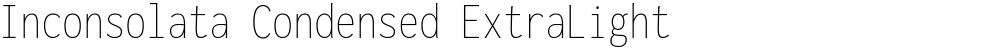 Inconsolata Condensed ExtraLight - 字亩网